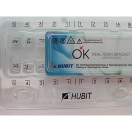 Mắc cài trong suốt Hubit OK Real Resin - Web Vật liệu nha khoa Hà Nội